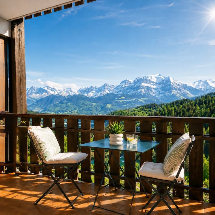 Vue Magique Sur Le Mont-blanc, Balcon, Calme - Sallanches