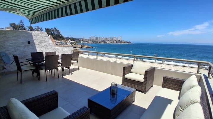 Departamento Frente Al Mar, Playa Amarilla. - Concón