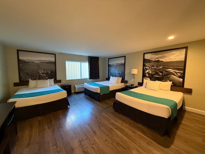 Suite In Vintage Tahoe Lodge - 3 Queen Beds - Lake Tahoe