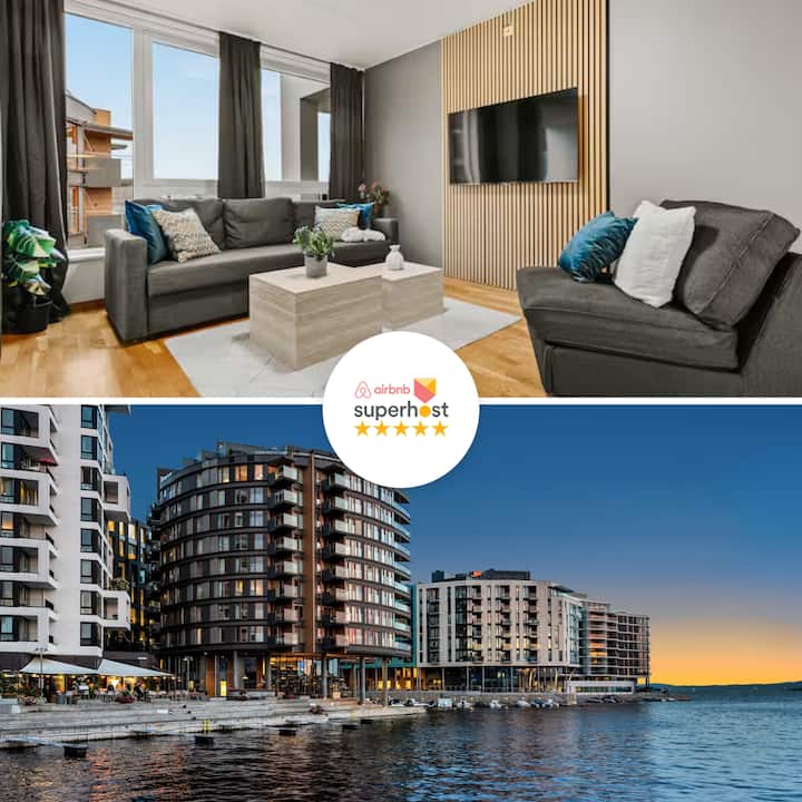 Oslo Waterfront | Rooftop | 7 Guests | Fjord View - Oslo