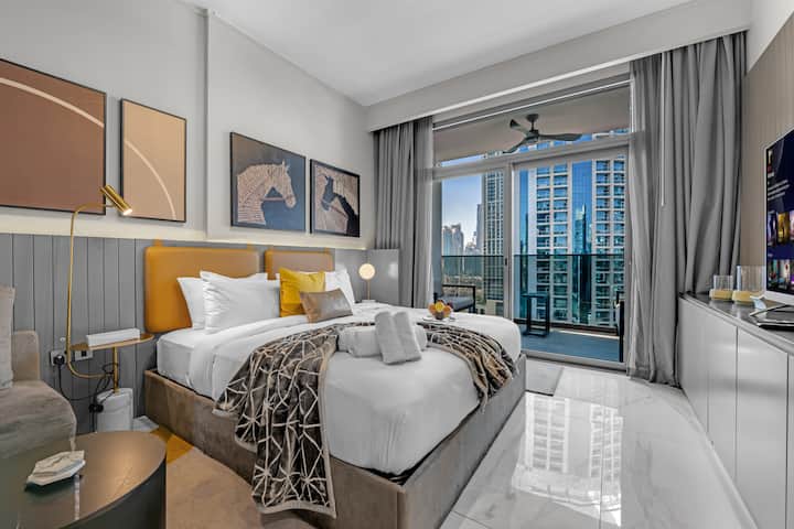 Chic Studio Steps To Dubai Mall W/infinity Pool - Dubai