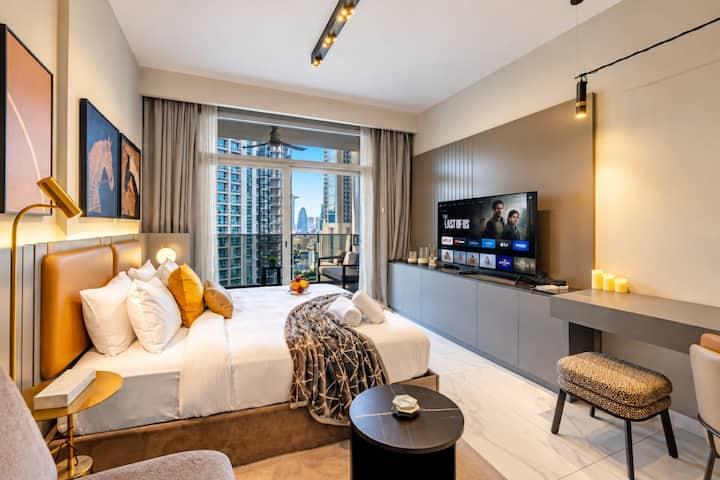 Chic Studio Steps To Dubai Mall W/infinity Pool - Dubai