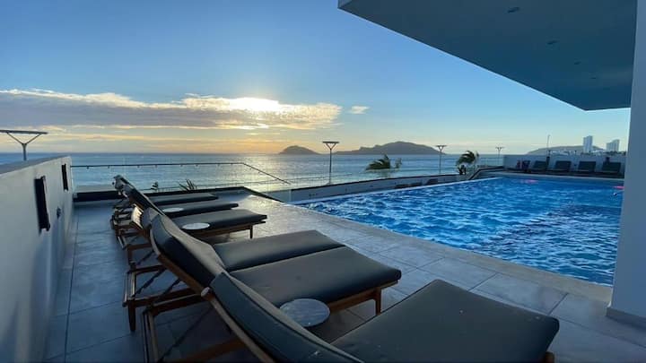 Depto. Frente Al Mar & Alberca Climatizada - Durango