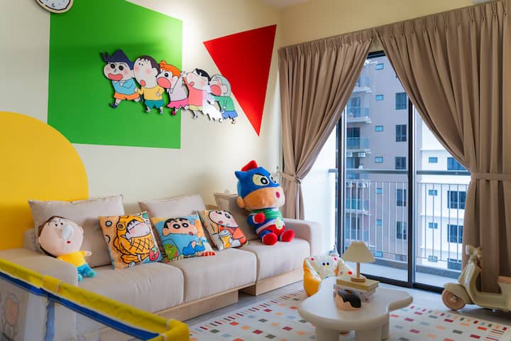 Shinchan’s Hideout Theme蜡笔小新 - By Kidtopia Stays - Bukit Mertajam