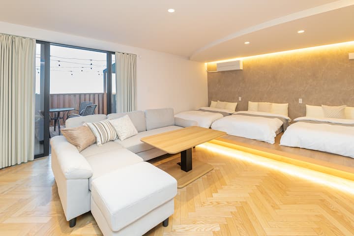 Awaji's New Beach Villa・bbq Deck・85” Tv・sleeps 6 - Awaji