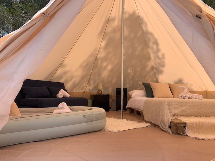 Bell Tent: Airco/heater, Pool & Outdoor Kitchen - Cala Boix