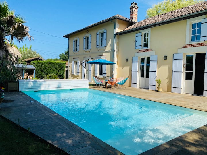 Maison Authentique Mios Piscine Chauffée - Salles