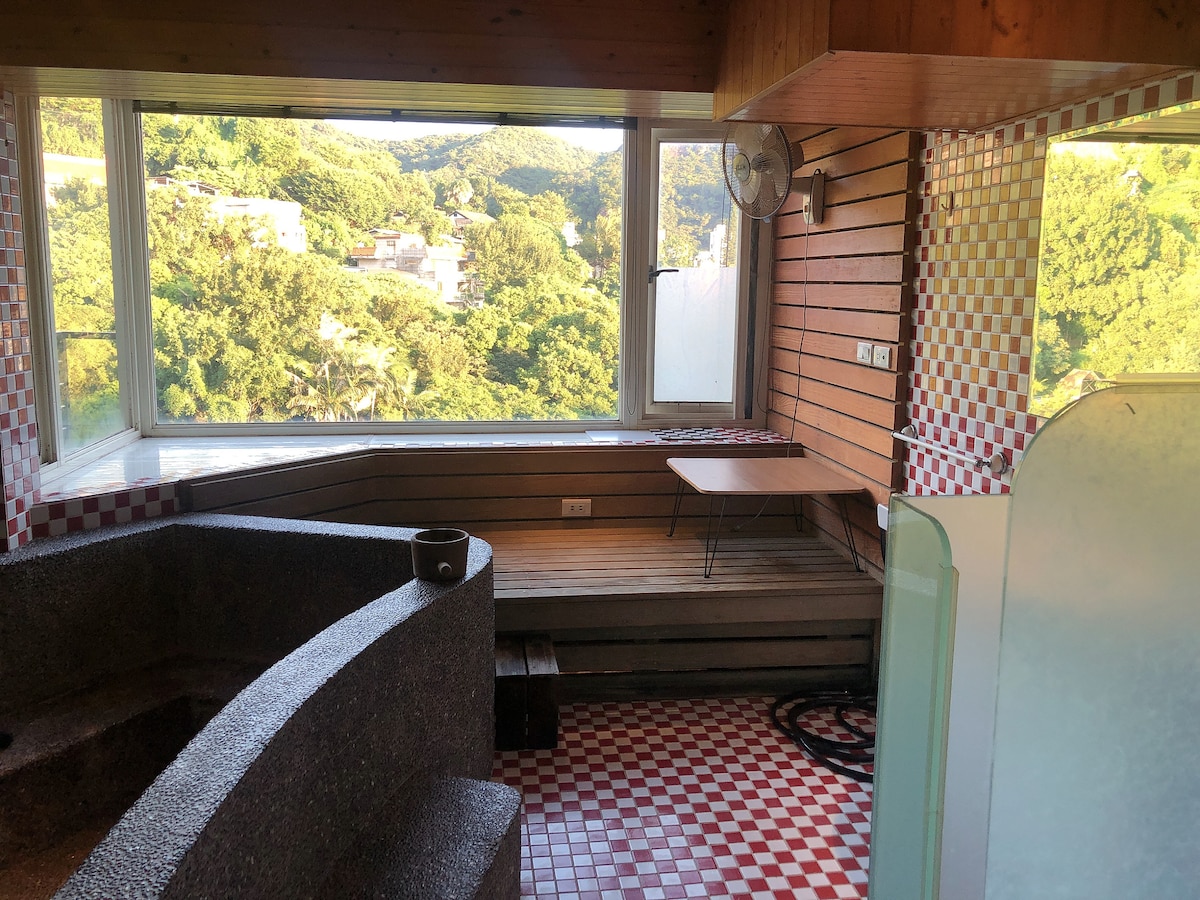Habitación con vista a la montaña Yangming con aguas termales naturales ...