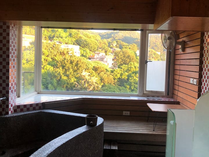 天然溫泉陽明山景房/有社區免費汽機車位 - Beitou District