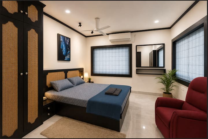 Retro Vibe-2 |Ac 2bhk|lake Rd |Balcony|kitchenette - Kolkata