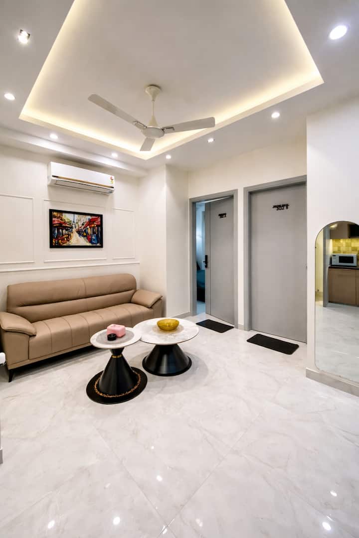 2 Bhk Apartment By Pepper Stay𝐙 859 In Gurgaon. - 구르가온