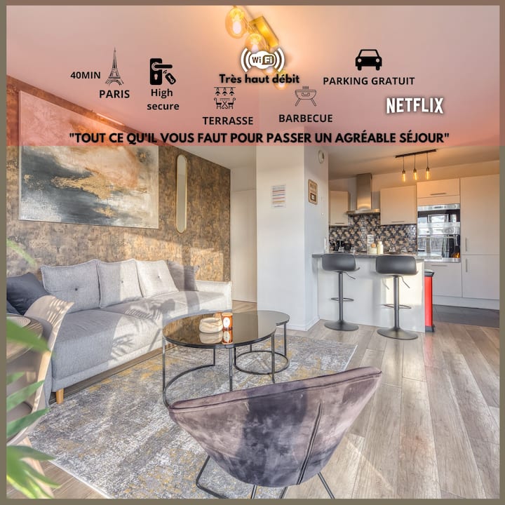 Skylounge • Familles & Pros•terrasse+bbq•parking - Saint-Germain-en-Laye