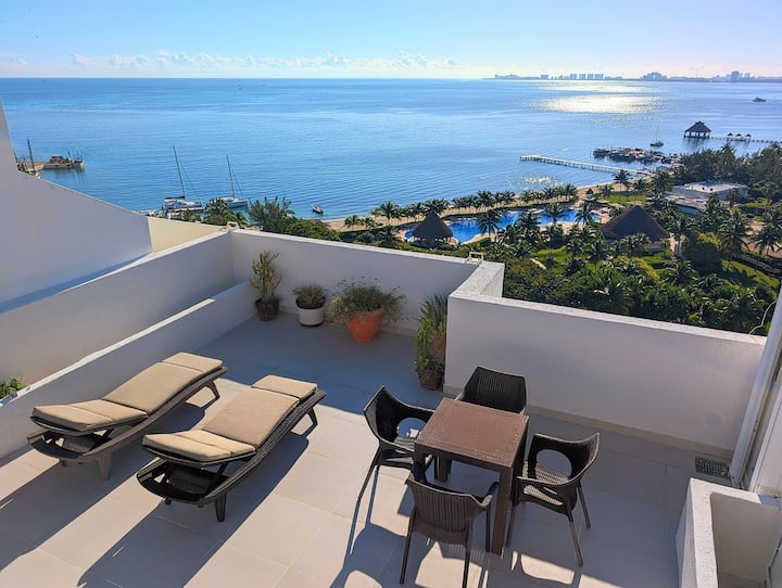 Luxury Beachfront 2br | Big Pool | Private Rooftop - Cancún