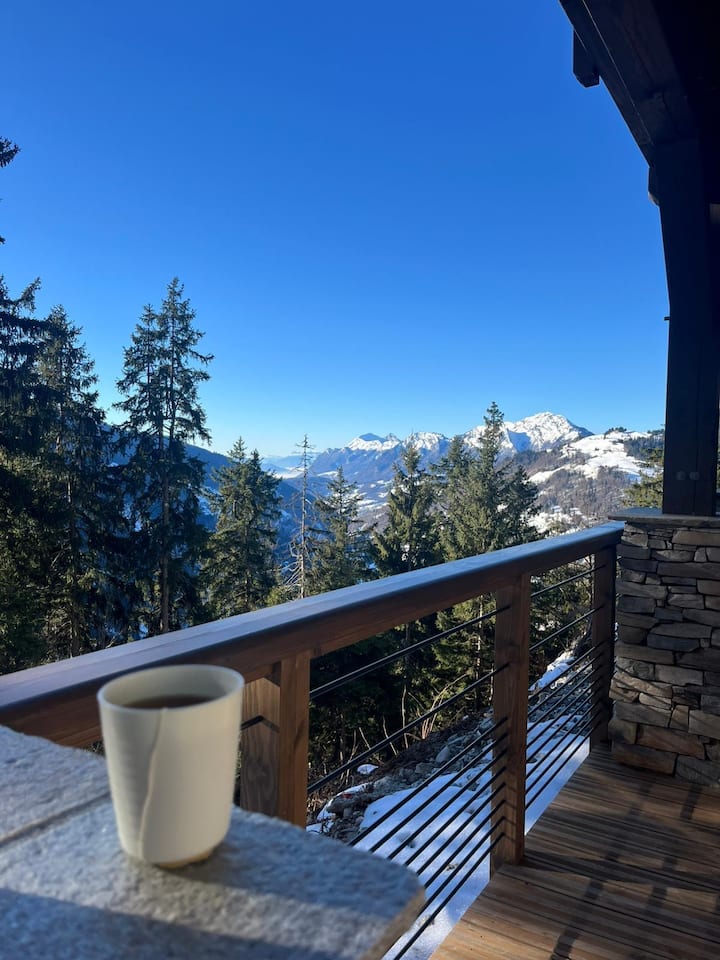 Appt 2 Chambres Belle Terrasse Vue Montagne/sapins - Areches Beaufort