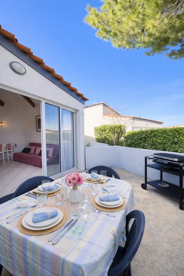 Villa • Terrasse • Clim • Piscine • 5 Min Plage - Saint-Cyprien Plage