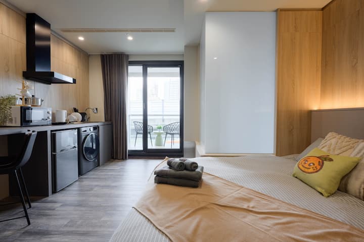 月租3mins忠孝新生全新電梯機能公寓/近華山三創/洗脫烘/廚區/免治馬桶/高速wifi/全景陽台8 - 시즈 구