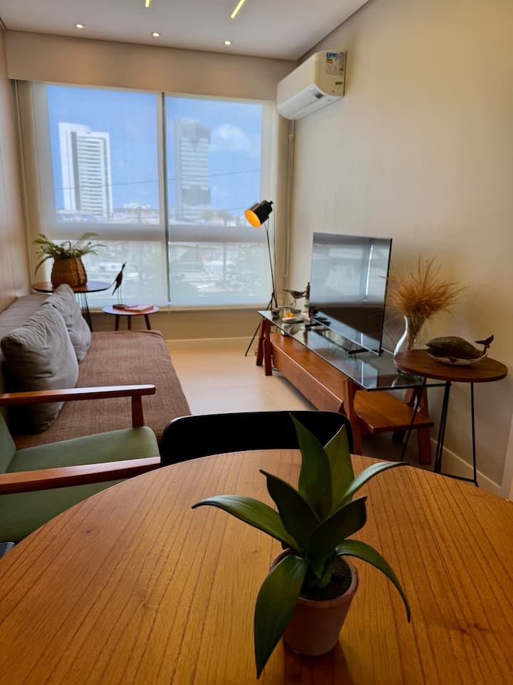 Studio 2 Ambientes | Wi-fi 500 Mbps | 500 M Riomar - Recife