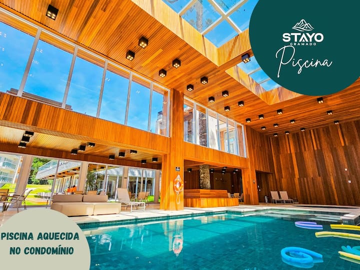 Apt With Fireplace, Pool And Jacuzzi In Gramado - Gramado