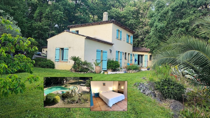 Grand Studio Dans Villa + Piscine Proche Valbonne - Opio
