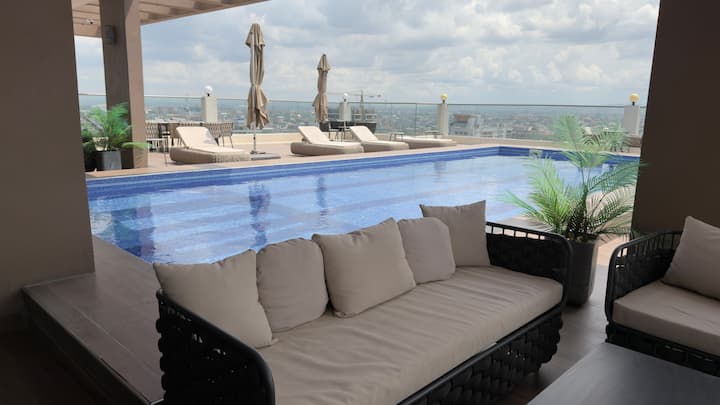 Elegant 8th Floor River View Apartment Eloge Tower - Kinshasa