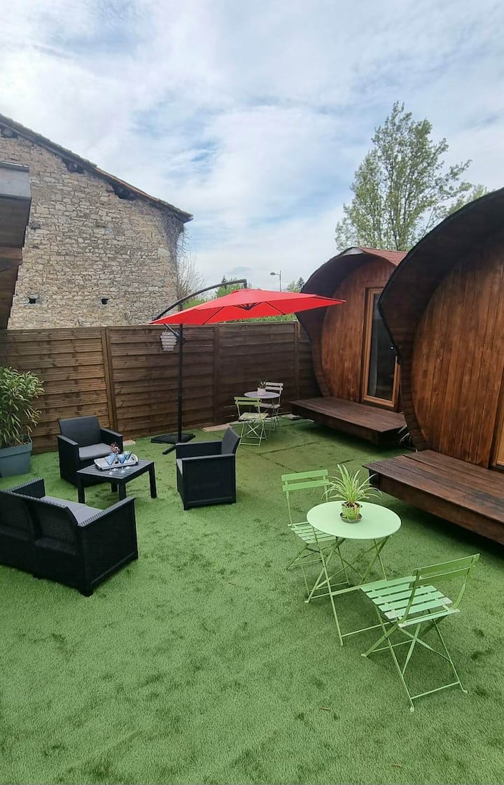 5 Logements Insolites Type Tonneau "Tonn'ain" - Bourg-en-Bresse