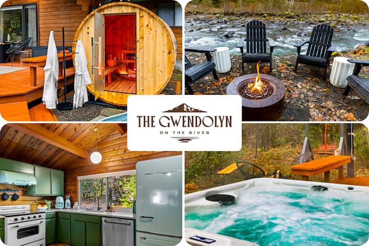 Riverfront Cabin With Hot Tub, Sauna, Whisky Barn - Oregon
