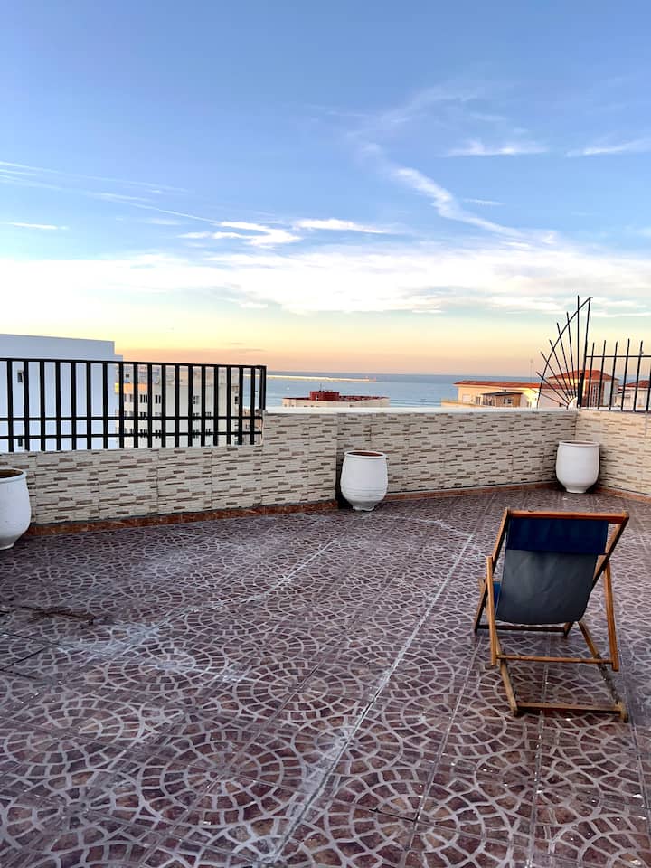 Vintage Duplex Avec Terrasse Privée & Vue Sur Mer - Tangier