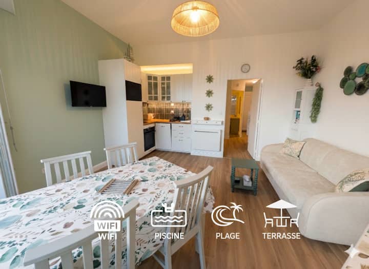 T2 - 6 Pers •Terrasse •Piscine •Plage •Golf •Forêt - Saint-Jean-de-Monts