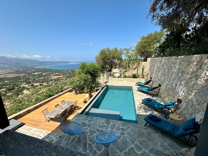 Maison De Village A Cappella Typique & Vue Mer - Lumio