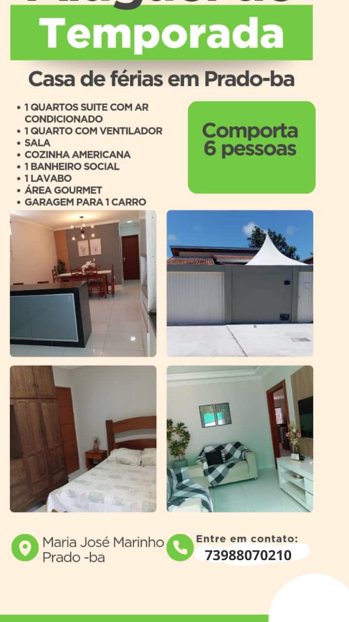 Casa De Férias Em Prado Com Churrasqueira - Prado