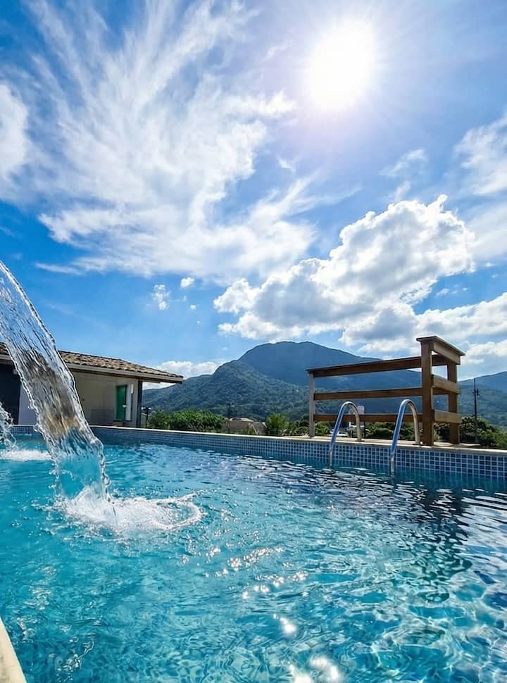 Casa | Vista Panorâmica E Piscina | 3min Da Praia - Peruíbe
