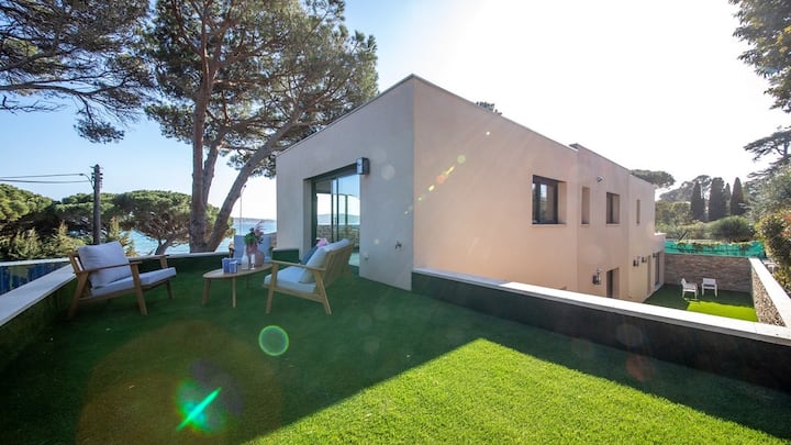 Duplex Lumineux, Toit-terrasse, Vue Mer, Plage 50m - Grimaud