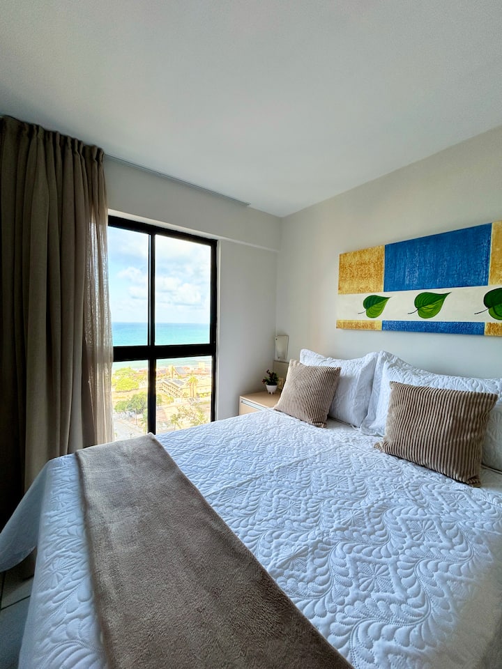 Apto 2q Vista Mar Incrível Para Até 6p Em Natal - Natal