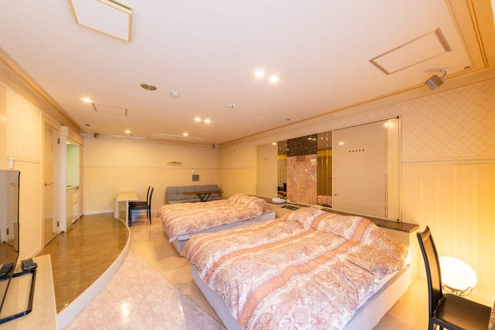 Qt クイーンサイズベッドｘ２名様　ゆったりルーム - Morioka