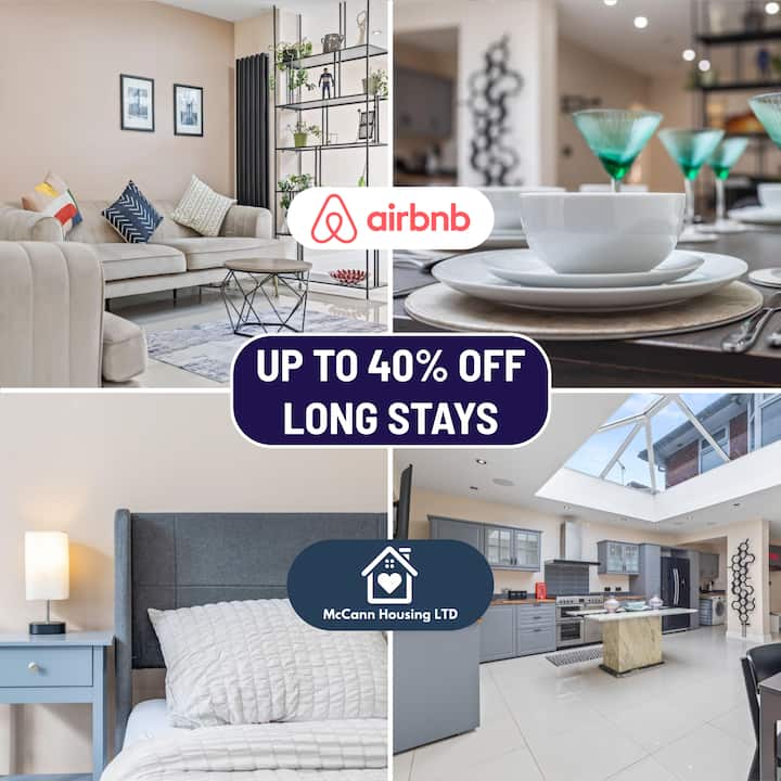 Extended Stays | 40% Discount • Parking • Sleeps7 - Birmingham