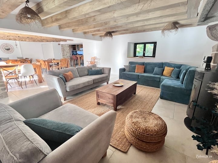 Tybreizhen Maison Pour Grand Groupe Avec Piscine - Bretagne