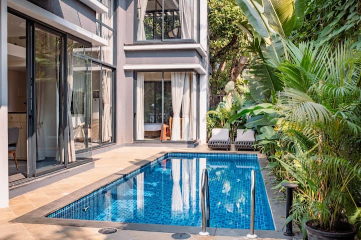 2 Story Villa •Private Pool • 5 Mins Walk To Beach - Inde