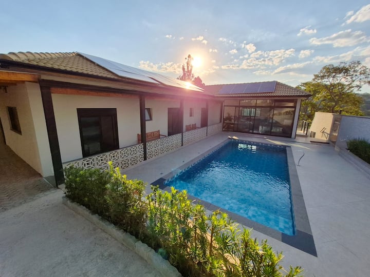 House In Atibaia - Heated Pool And Beautiful View - Atibaia