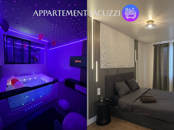 Appartement Design & Jacuzzi, Accès Autonome - Saint-Brice-sous-Forêt