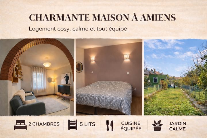 La Maison Amiénoise De Léon, Avec Jardin Et Wifi - Amiens