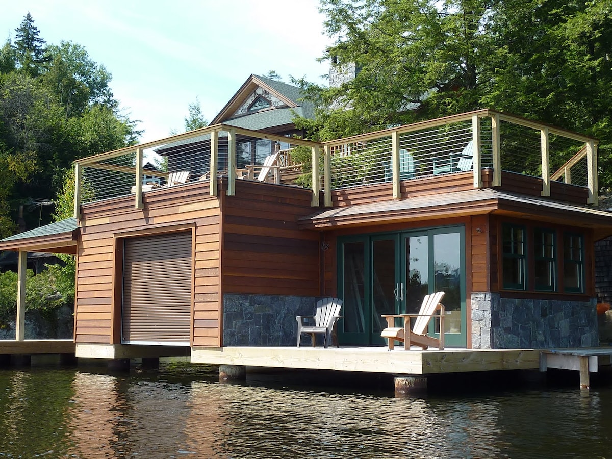 Élégant logement en bord de lac avec quai et foyer - Maisons à louer à ...