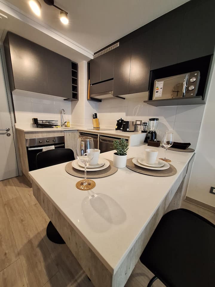 Departamento En Piso 4, Amoblado, Santiago - Santiago