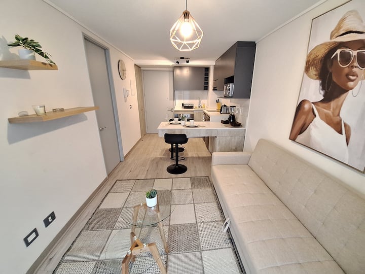 Departamento En Piso 4, Amoblado, Santiago - Santiago