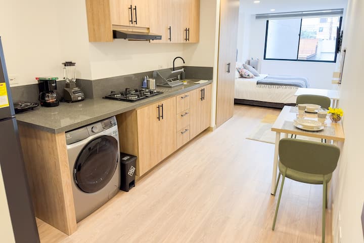 Moderno Apartaestudio Totalmente Equipado - Bogota