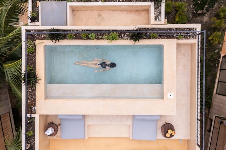 Rooftop Luxurysuite/alberca&terraza&laguna Privada - Bacalar