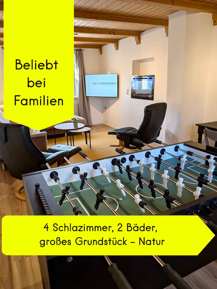 Das Waldhäuschen- 4 Sz, 2 Bz, Tischkicker, Garten - Warmensteinach