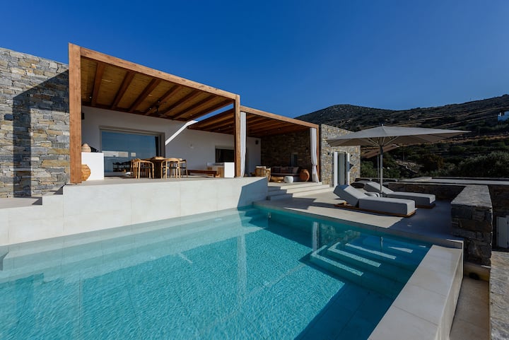 Villa Magnifico 5br, Vip Luxury Villa Private Pool - Paros