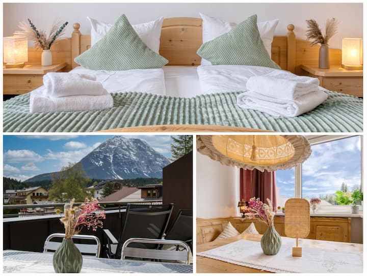 Bergblick Apartment Mit Großem Balkon & Zentral - Leutasch