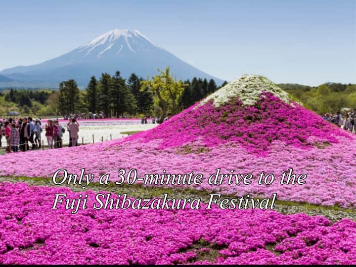 Mt. Fuji & C. Blossom View｜2br ｜ Shibazakura 30m. - Fuji