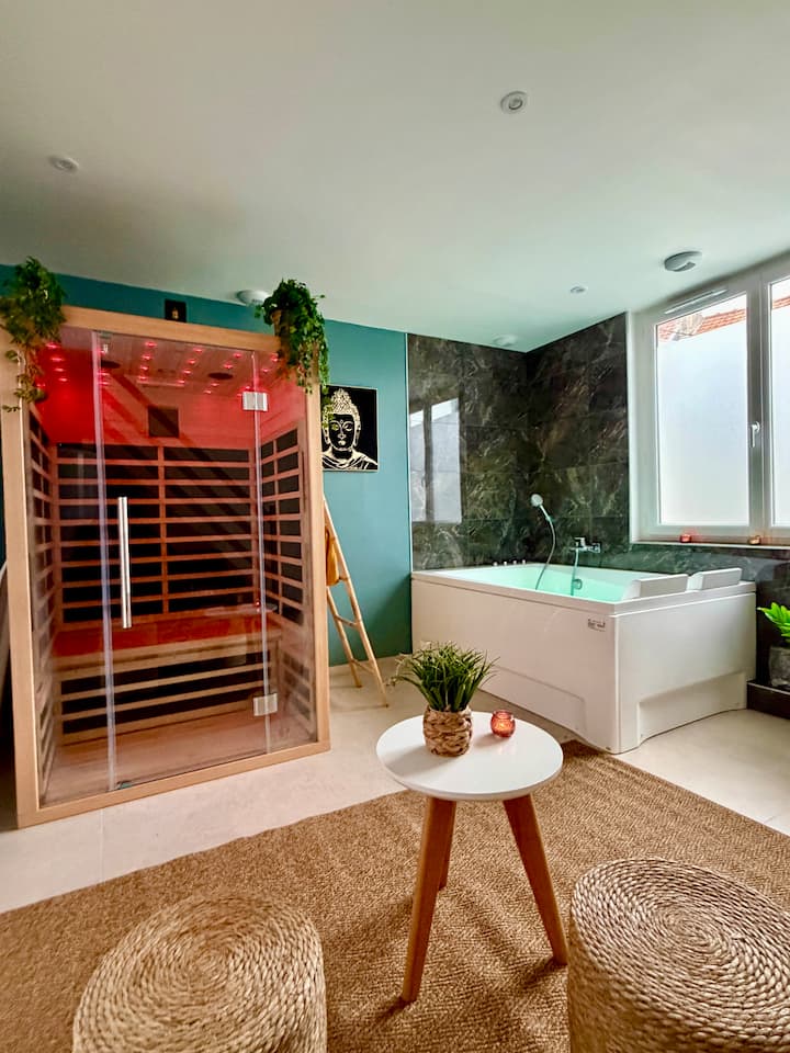 Maison Jungle 12 Personnes Spa Privatif - Pas-de-Calais